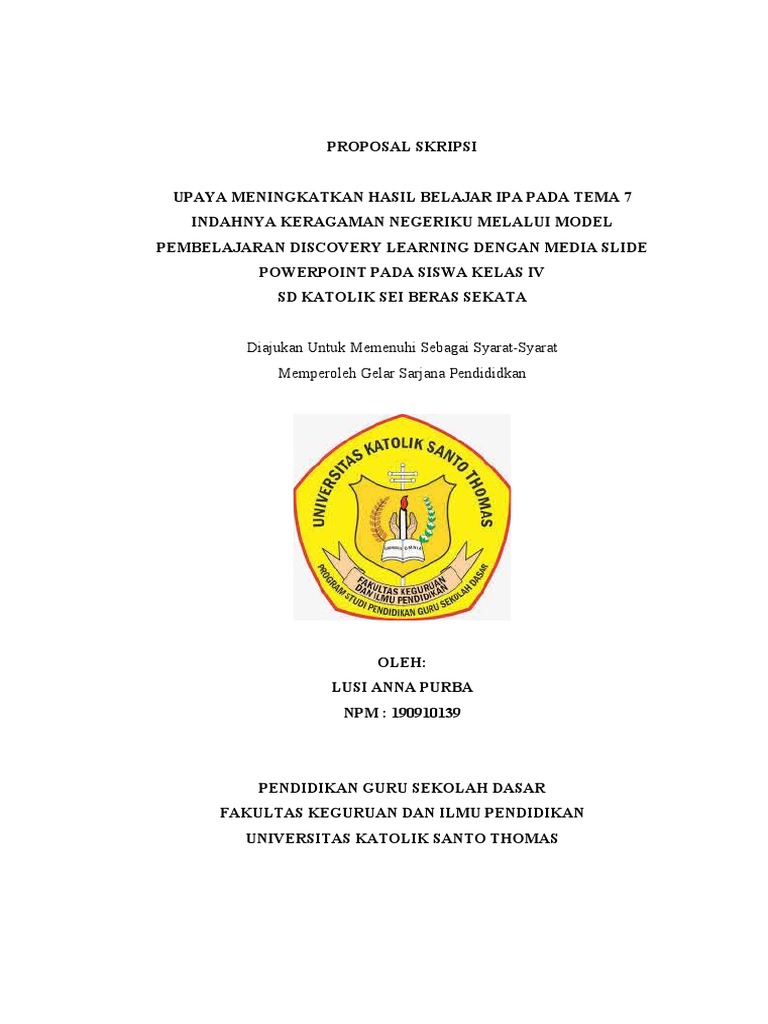 Proposal Skripsi Bab 1 | PDF