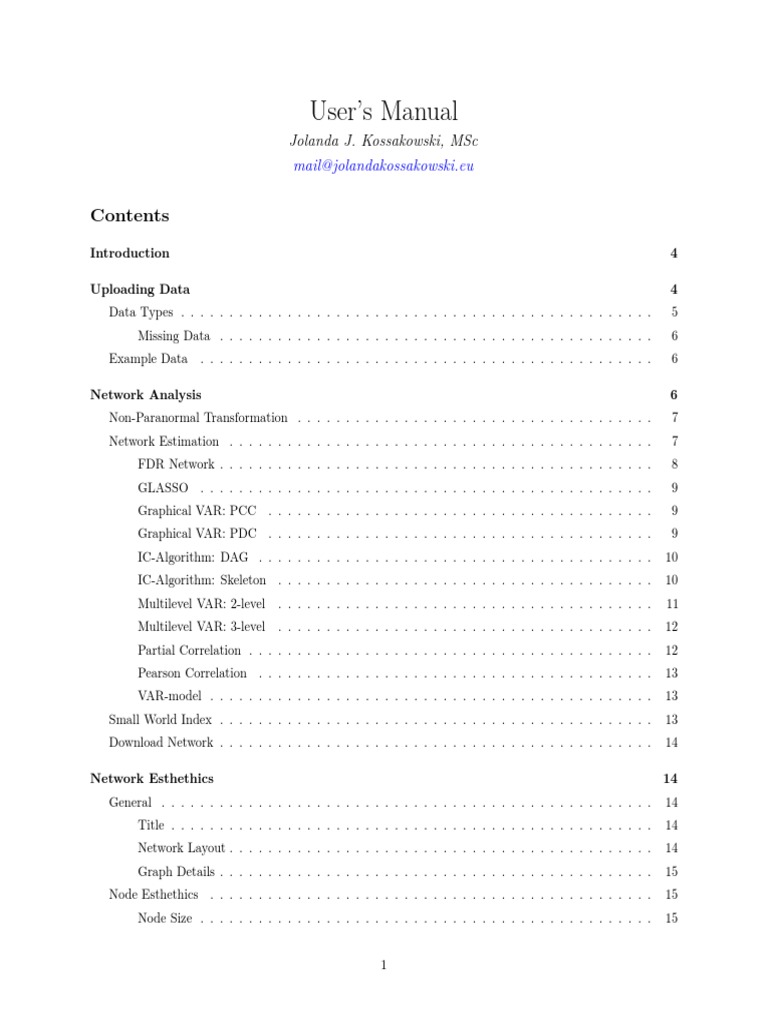 User Manual Networkanalysis PDF | PDF | Vector Autoregression | Bayesian Network