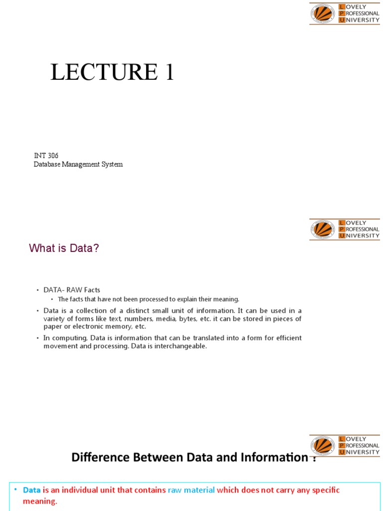 INT 306 Database Management System | PDF | Relational Database | Databases