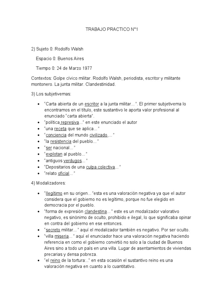 TRABAJO PRACTICO N 1 Analisis Del Discurso | PDF