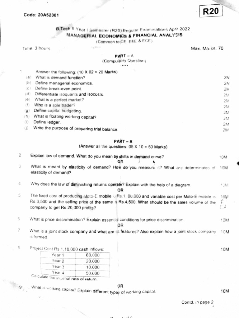 MEFA R20 Civil Question Paper | PDF | Debits And Credits | Financial ...