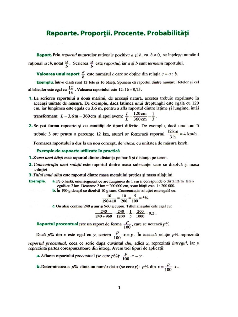 Rapoarte Proportii Compressed | PDF
