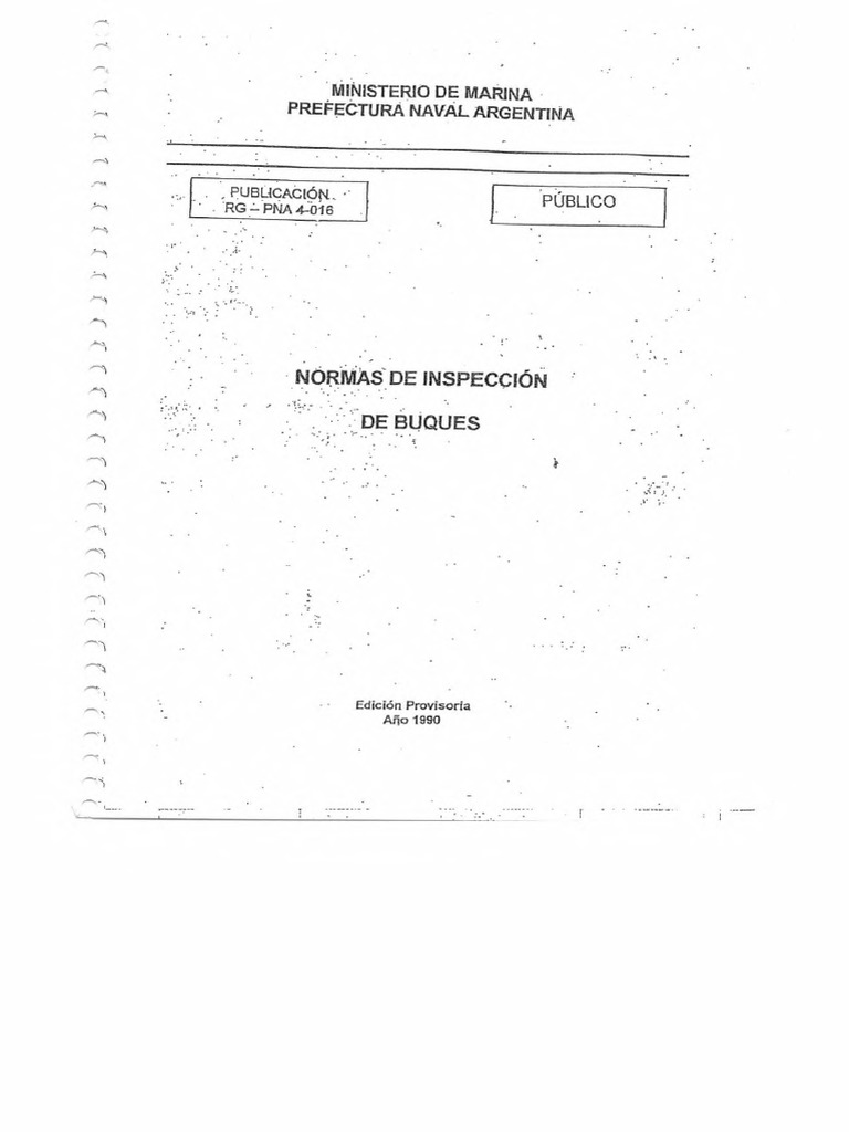 NORMAS DE INSPECCIÓN DE BUQUES | PDF