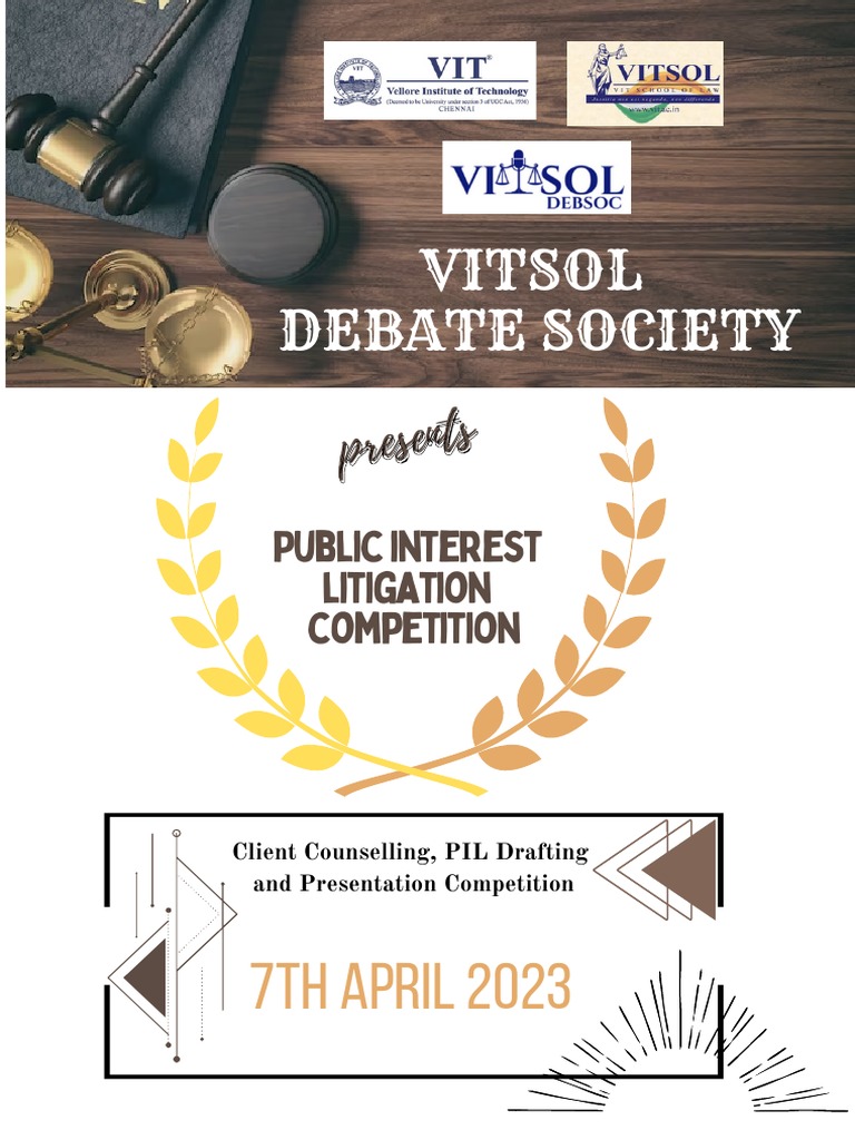 VITSOL PIL Competition | PDF | Law School | Justice
