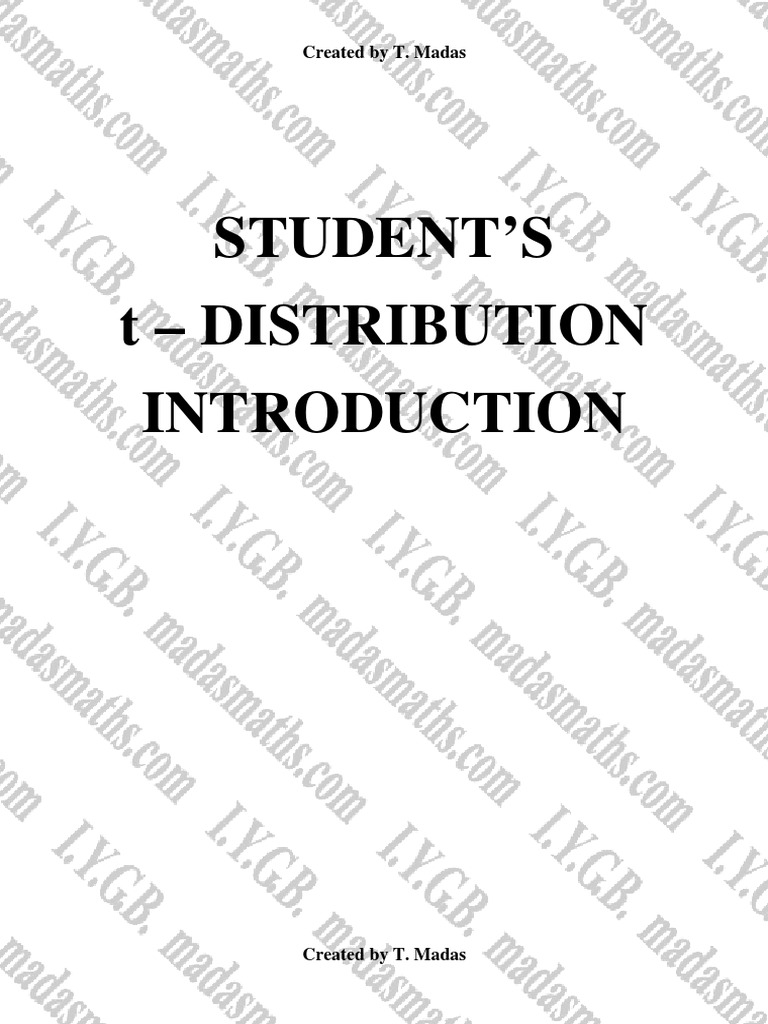 T Distribution PDF | Download Free PDF | Standard Deviation | Normal ...