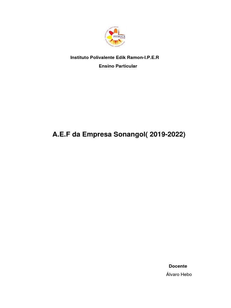 Trabalho de AEF PDF | PDF