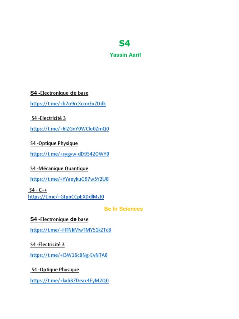 Electronique de Base: Yassin Aarif | PDF