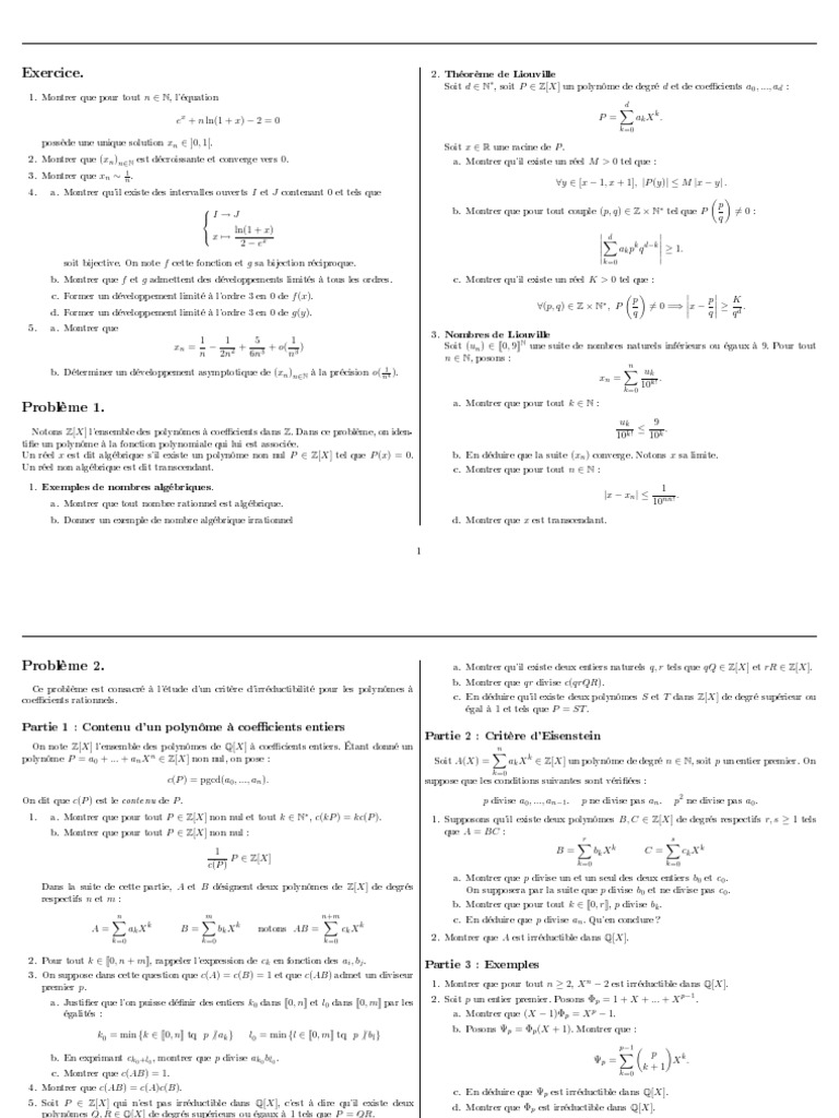 Résolution d'équations et polynômes algébriques | PDF | Polynôme | Algèbre