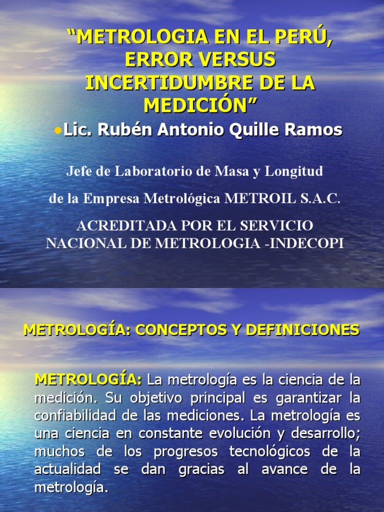 Error Versus Incertidumbre de La Medición | PDF | Medición | Metrología