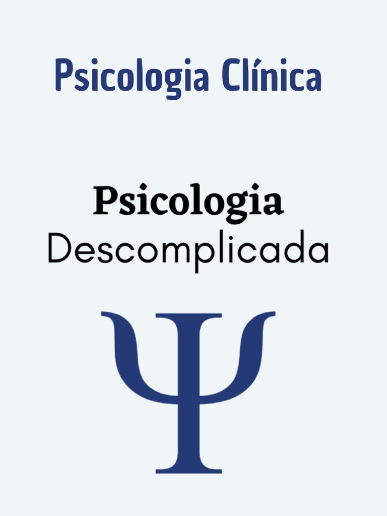 1 - Psicologia Clínica PDF | PDF | Psicologia | Science