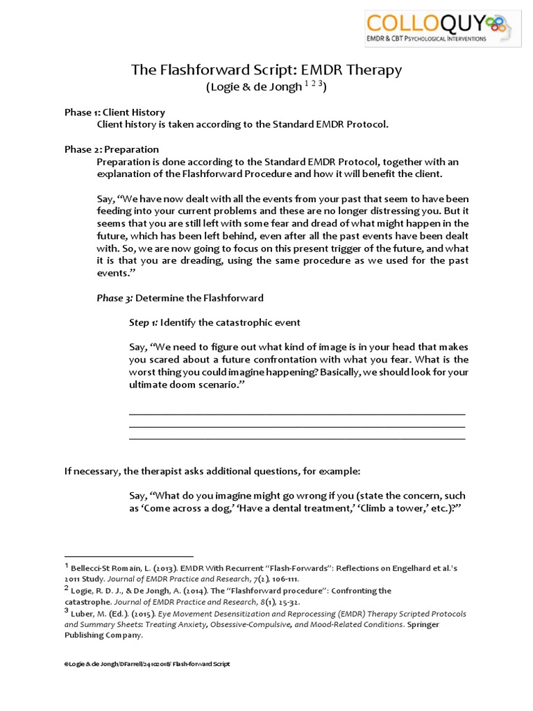 Flash Forward Script | PDF | Eye Movement Desensitization And ...