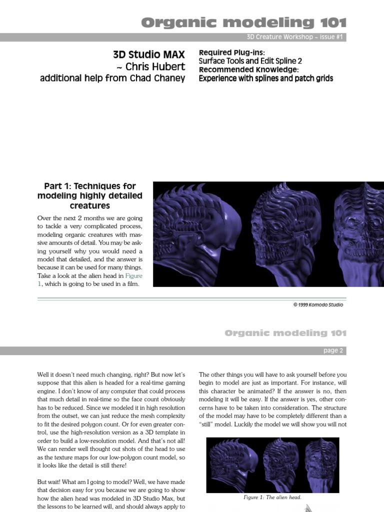 3D Studio Max - Organic Modeling 101 | PDF | 3 D Computer Graphics | Autodesk 3ds Max