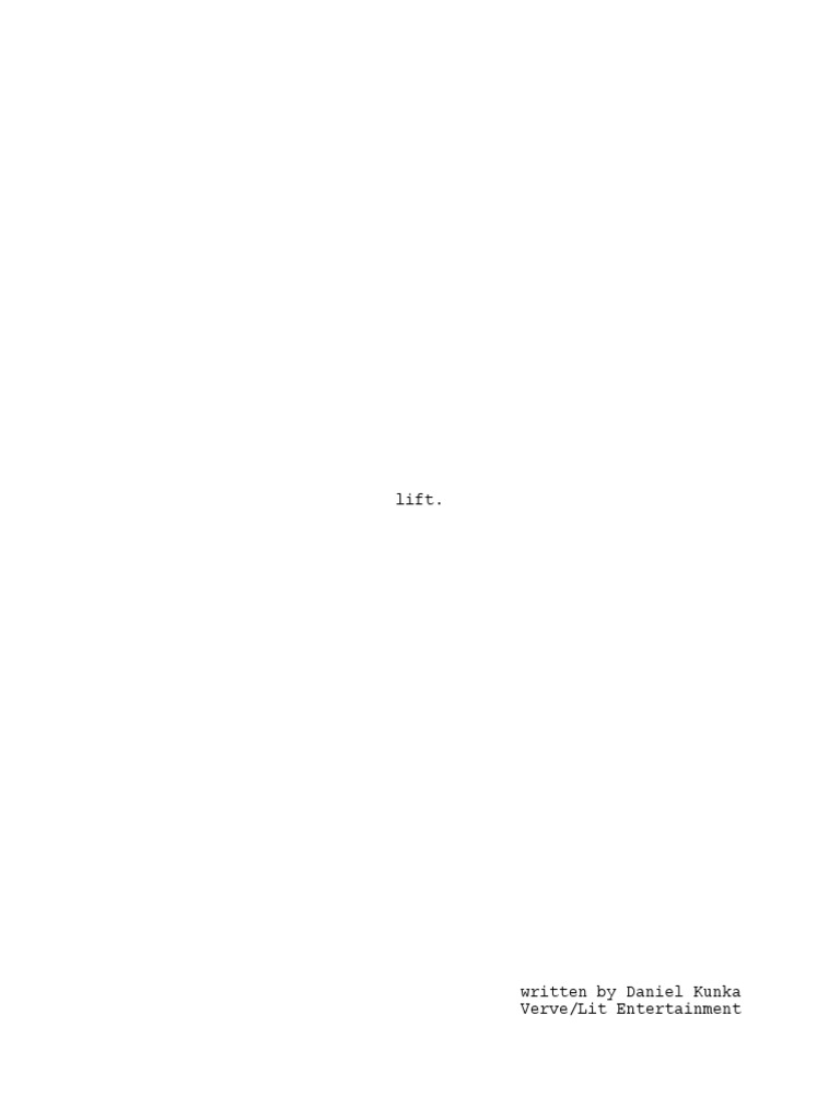 Lift 2021 Screenplay by Daniel Kunka | PDF | Louvre | Airport
