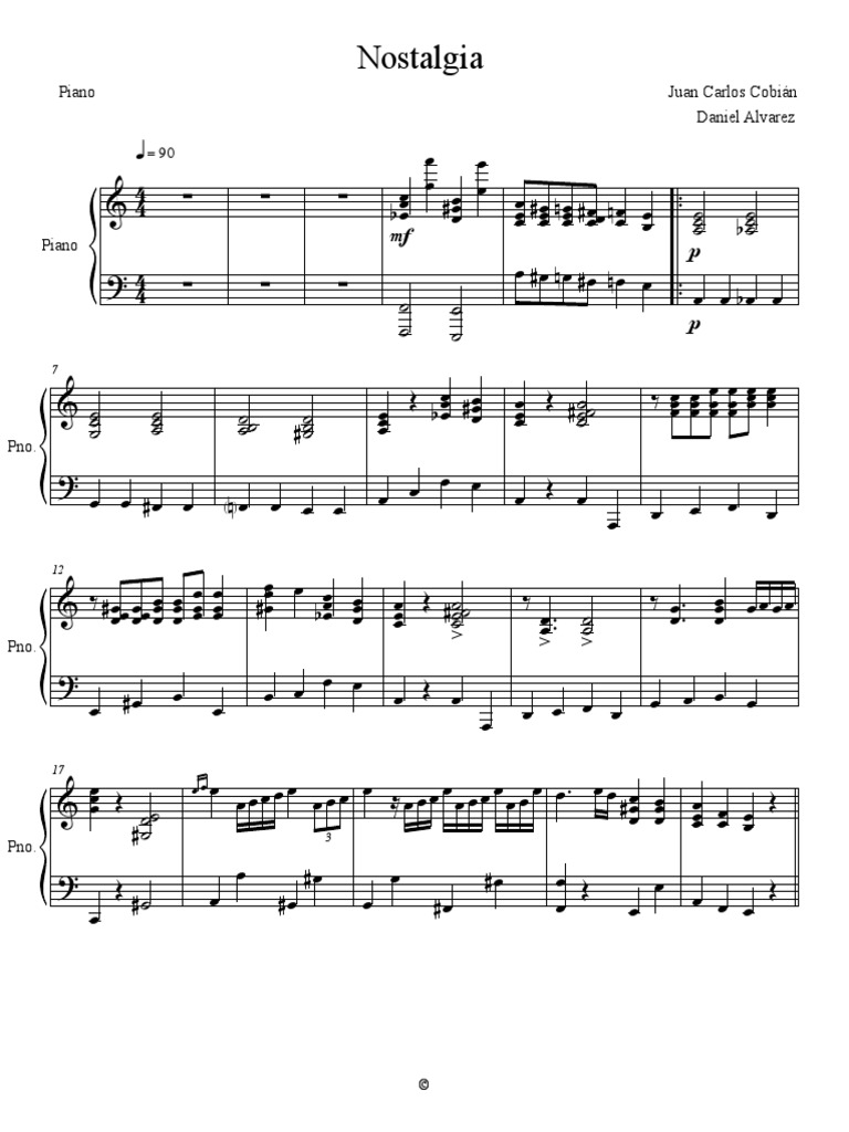 Nostalgia Piano | PDF