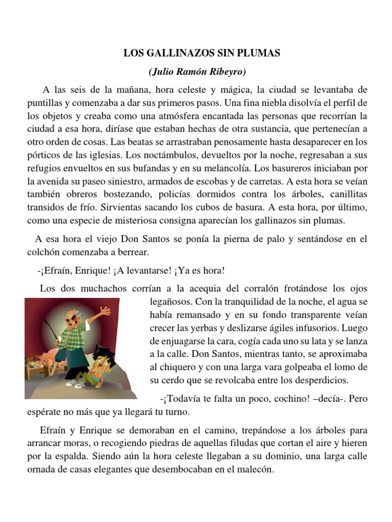 Julio Ramón Ribeyro - Los Gallinazos Sin Plumas | PDF