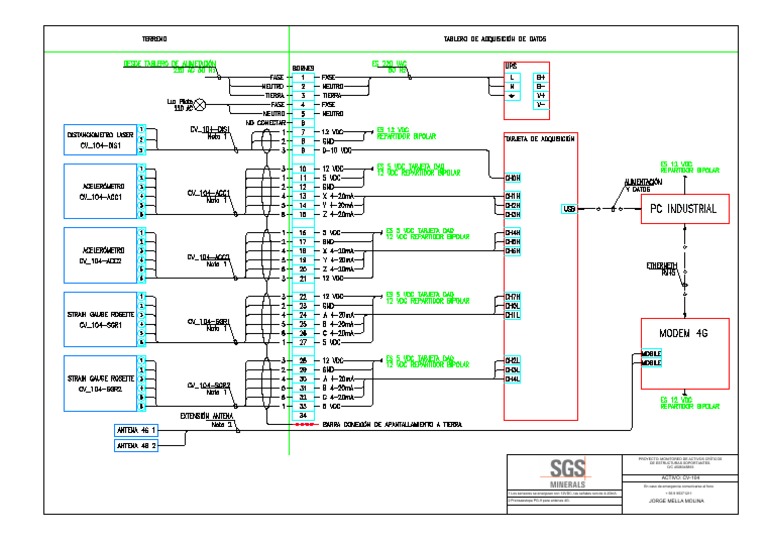 SGS Conexionado Sensores CV-104 | PDF