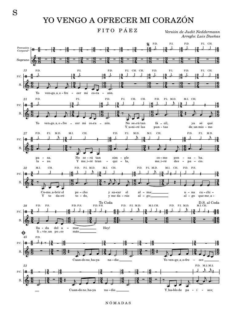 Yo Vengo A Ofrecer Mi Corazon S | PDF