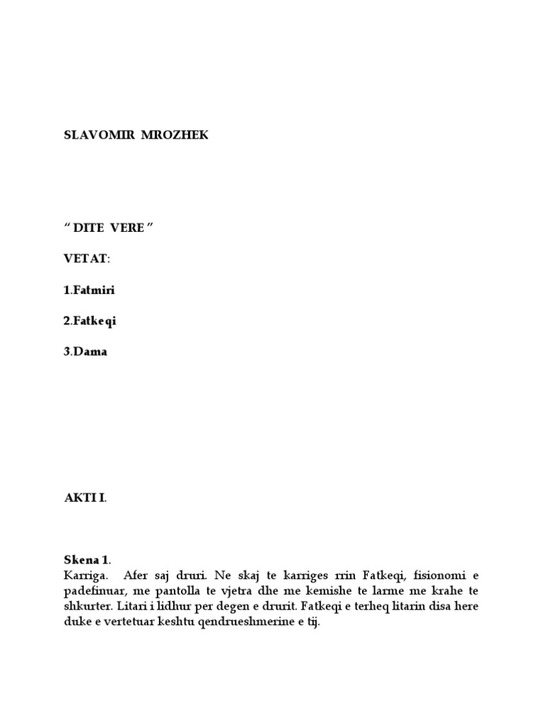 Slavomir Mrozhek DITE VERE | PDF