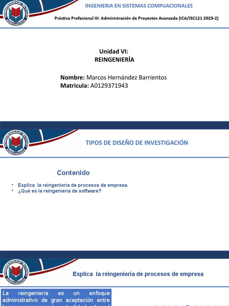 AI U6 Reingenieria - MHB | PDF | Software | Informática