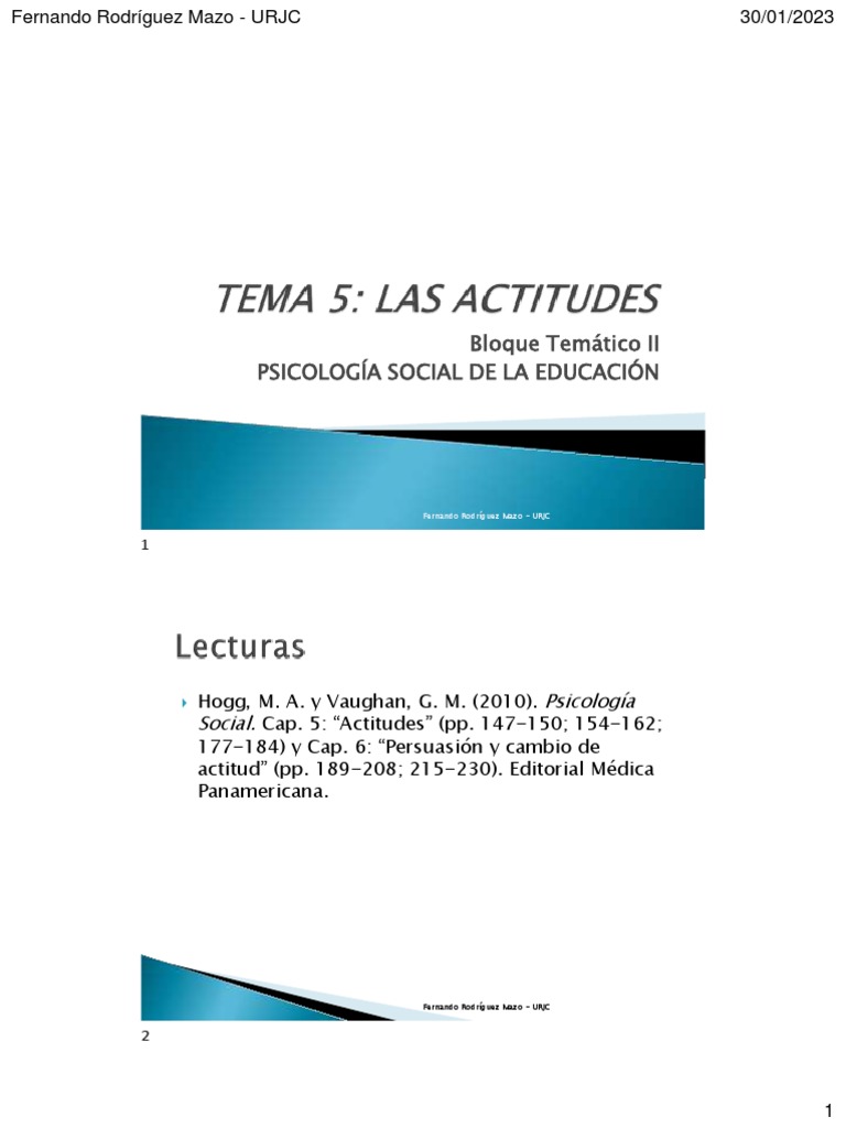 T5 Psi | PDF | Actitud (psicología) | Comportamiento