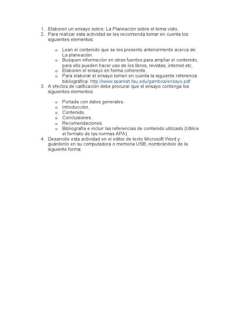 Pauta de Ensayo | PDF