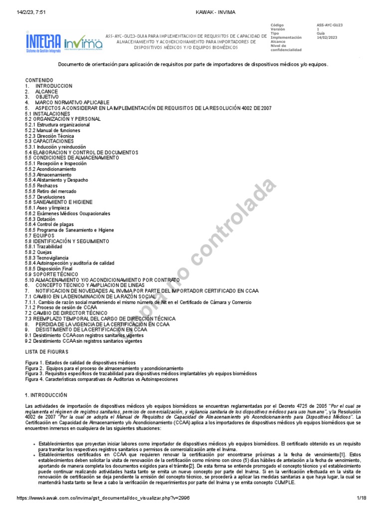 Guia Ccaa Usuarios (Ass-Ayc-Gu23) | PDF | Dispositivo médico | Temperatura
