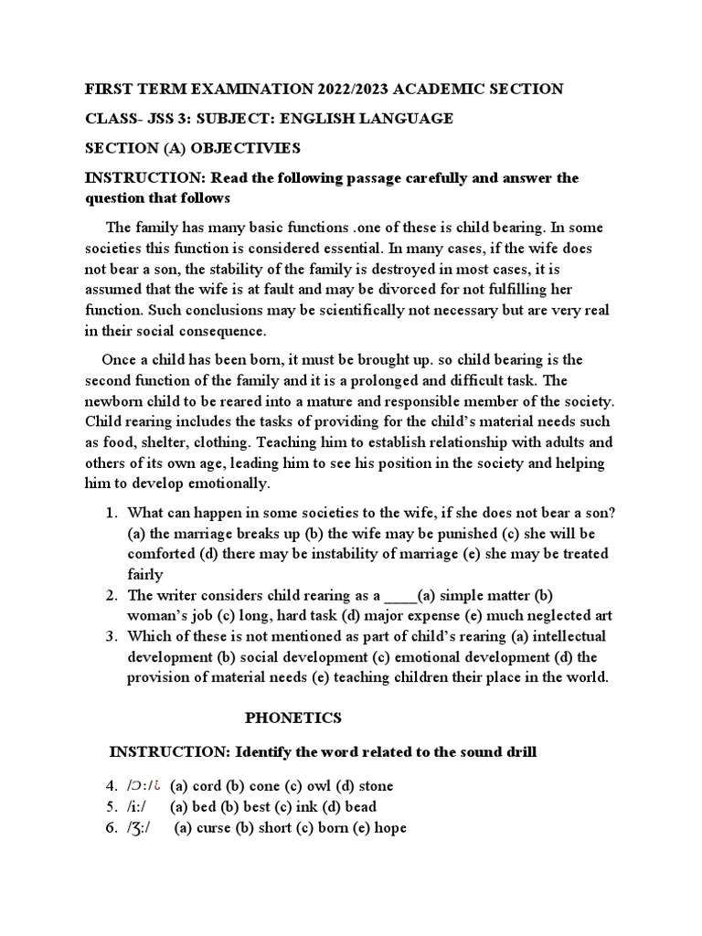 First Term Examination - 2022 All | PDF | Yarn | Textiles