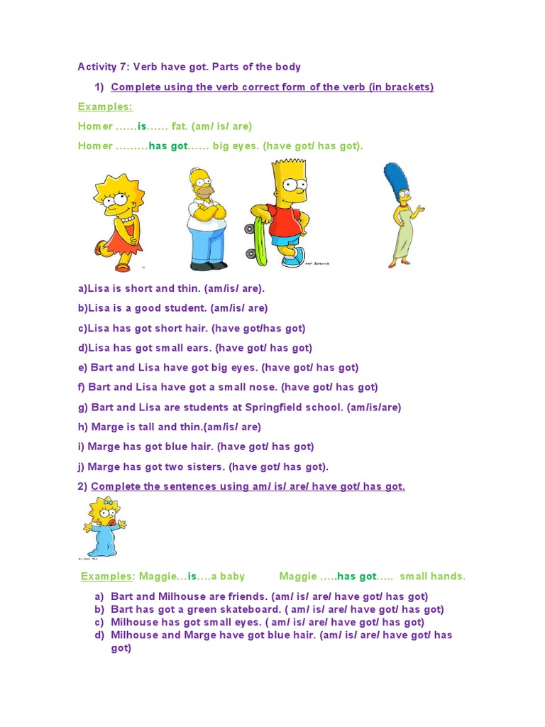 English Grammar for Young Learners | PDF | Lisa Simpson | Bart Simpson