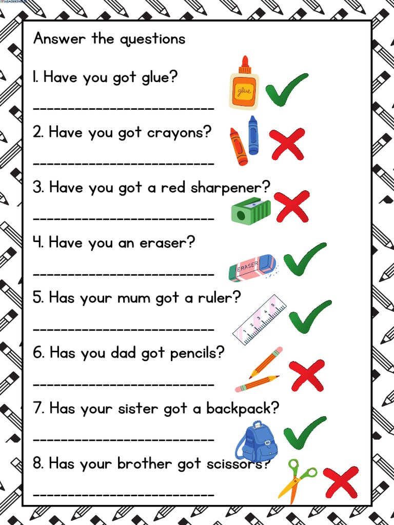 Have Got Questions and Short Answers Worksheet 2 | PDF