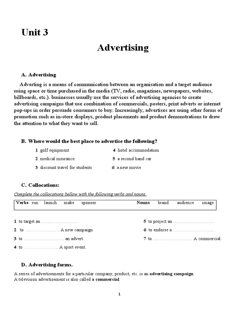 Advertising | PDF | Advertising | Verb