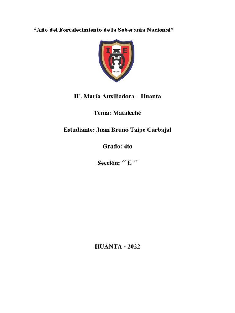 Resumen de "Matalaché" de Arestegui | PDF