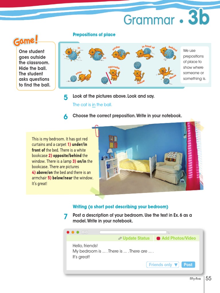 Prepositions of Place Exercise | PDF