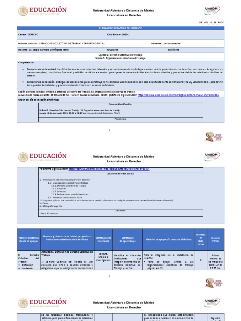 De M11 U2 S3 PDDD PDF | PDF | México | Derecho laboral