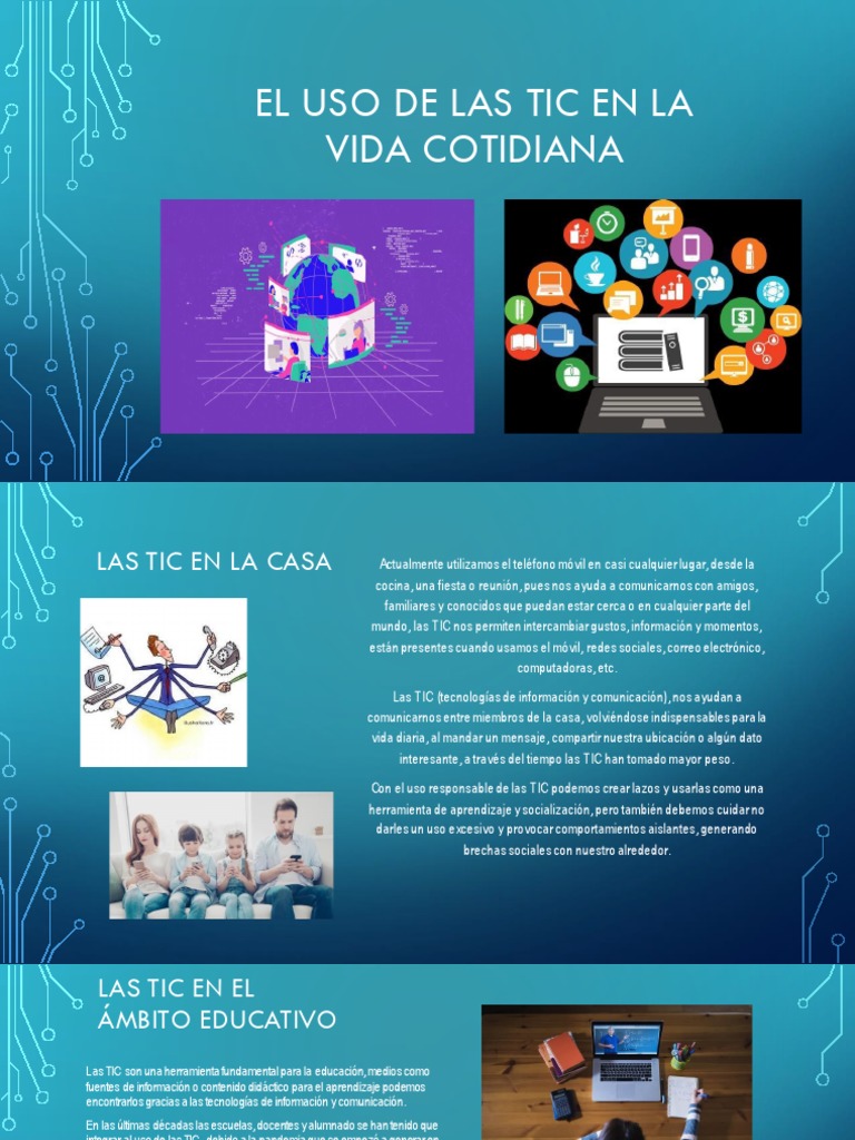 El Uso de Las TIC en La Vida Cotidiana | PDF | Tecnología de ...