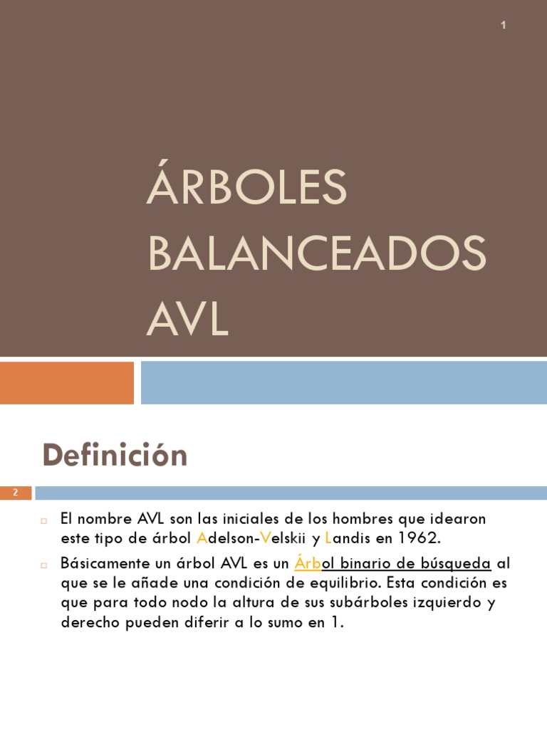 Clase IV Arbol - Balanceado PDF | PDF | Algoritmos y Estructuras de ...