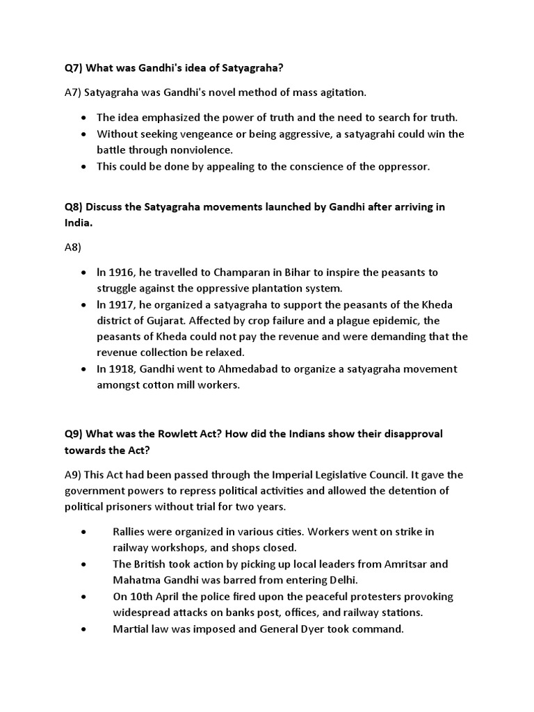 Nationalism in India Notes | PDF | Mahatma Gandhi | Dalit