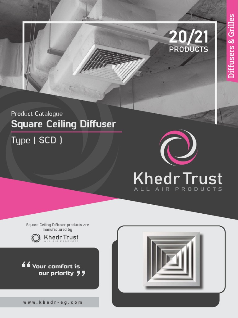 01 - SCD - Square Ceiling Diffuser PDF | PDF | Dynamics (Mechanics ...