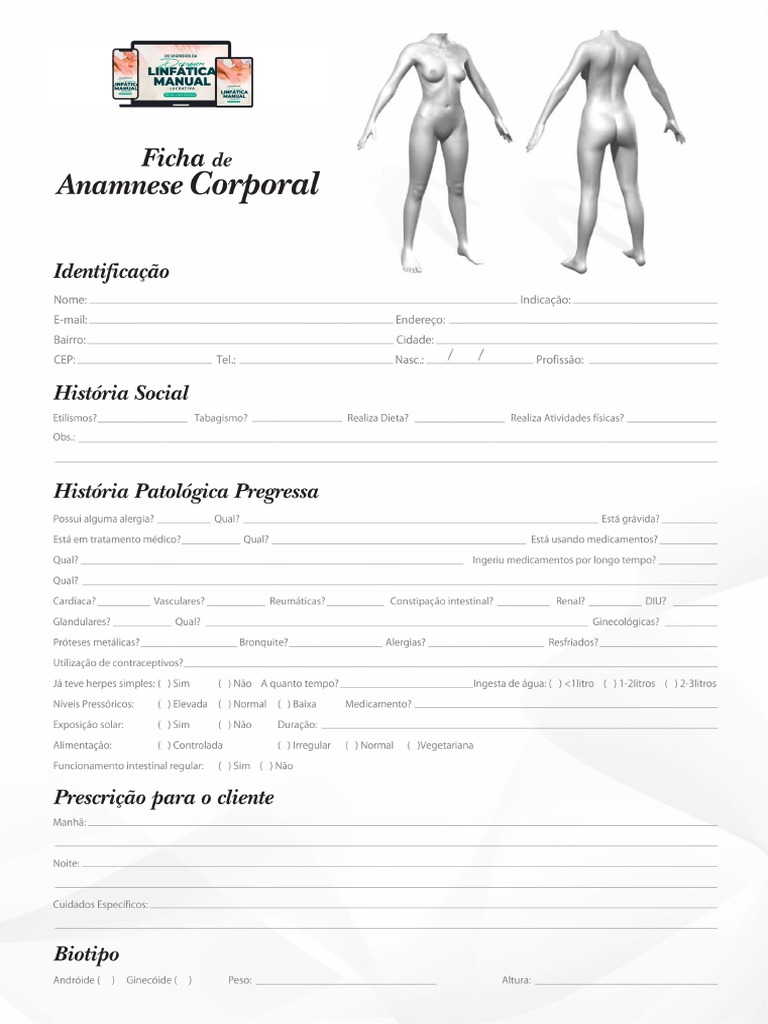 Ficha de Anamnese Corporal | PDF