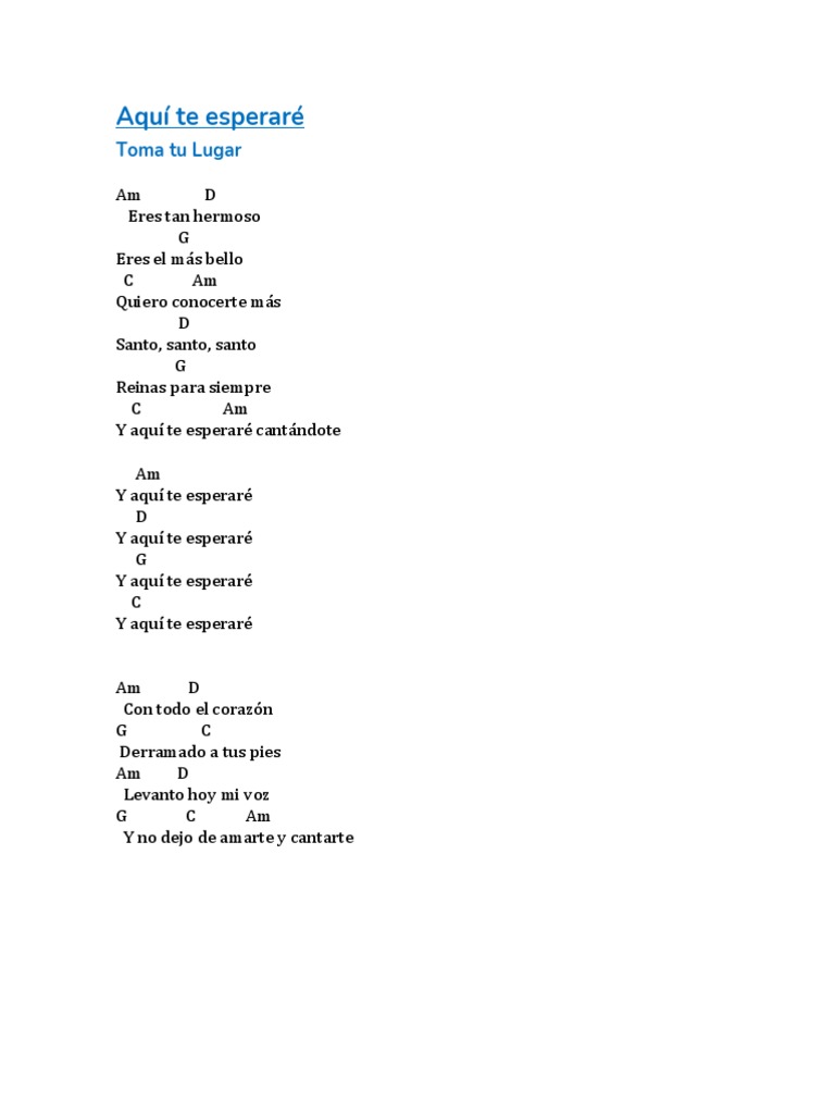 Aquí Te Esperaré | PDF
