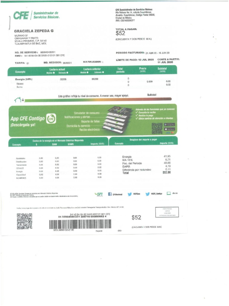 Comprobante Domicilio-Cfe | PDF