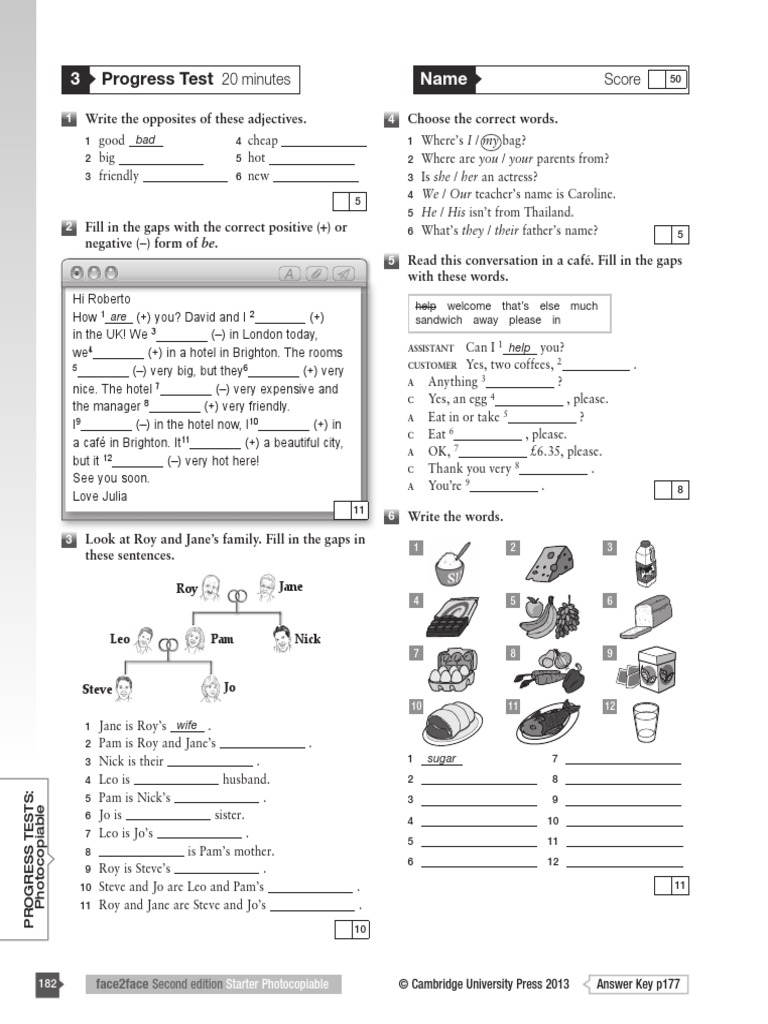 Progress Test 3 | PDF