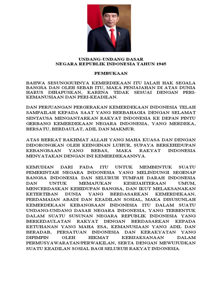 Pembukaan Undang Undang Dasar 1945 Pdf 