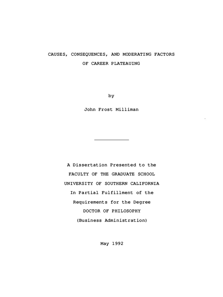 Career Plateau Scale PDF | PDF