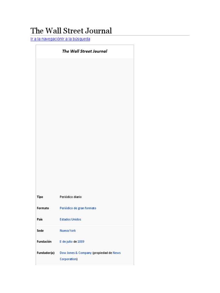 The Wall Street Journal | PDF | El periodico de Wall Street | Esfera ...
