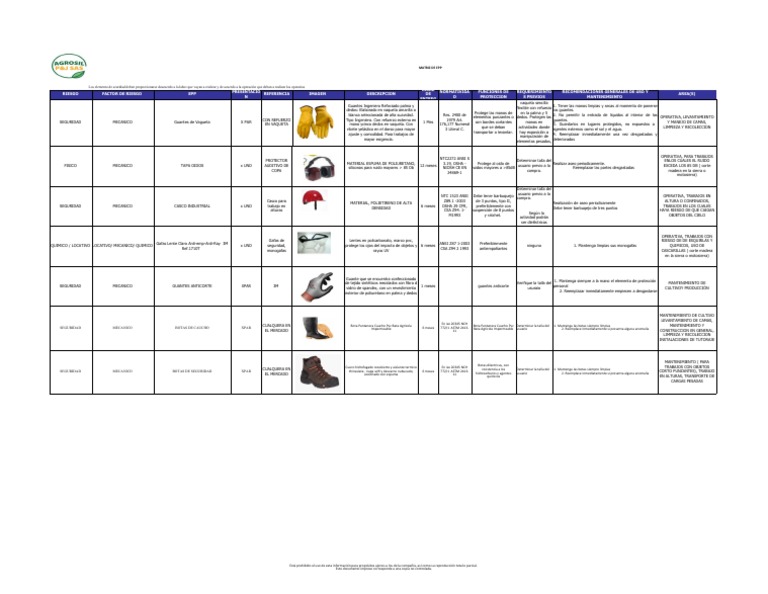 Matriz De Epp Descargar Gratis Pdf Guante Ingeniería De Edificación