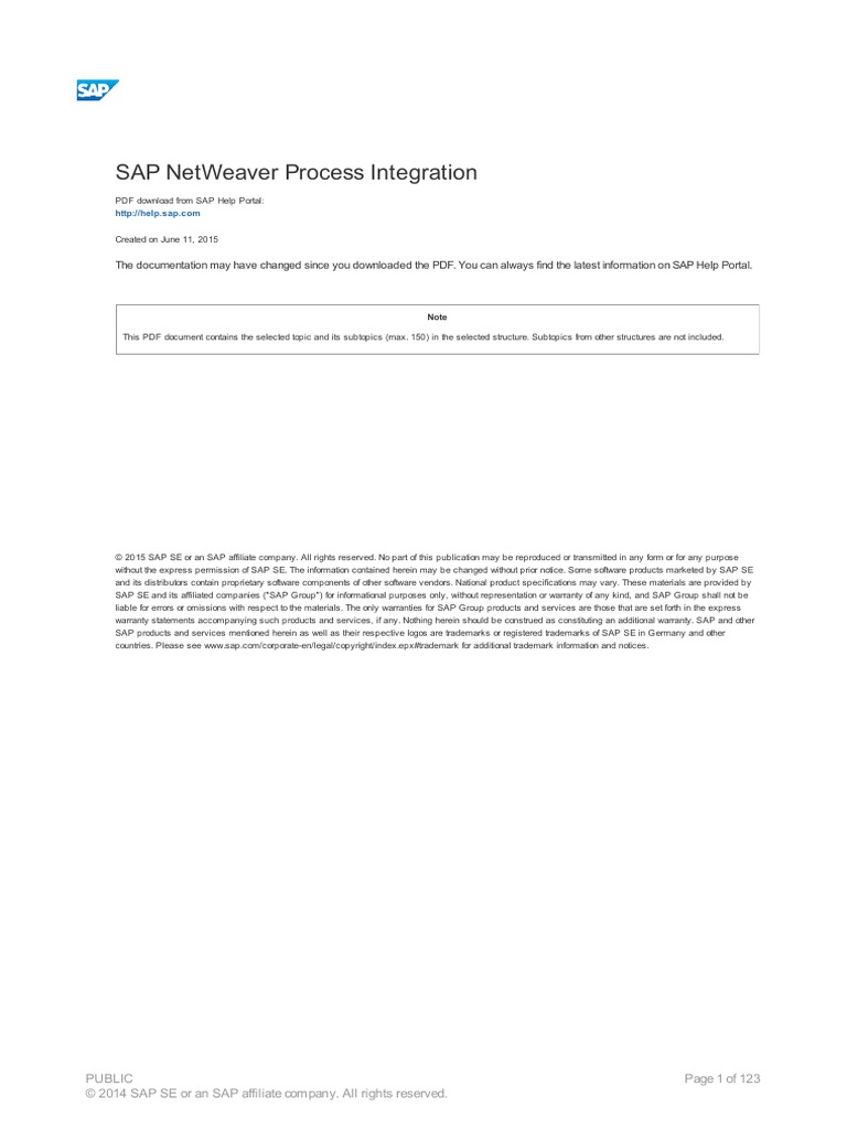 SAP NetWeaver Process Integration - Handbook PDF | PDF | System | Web ...