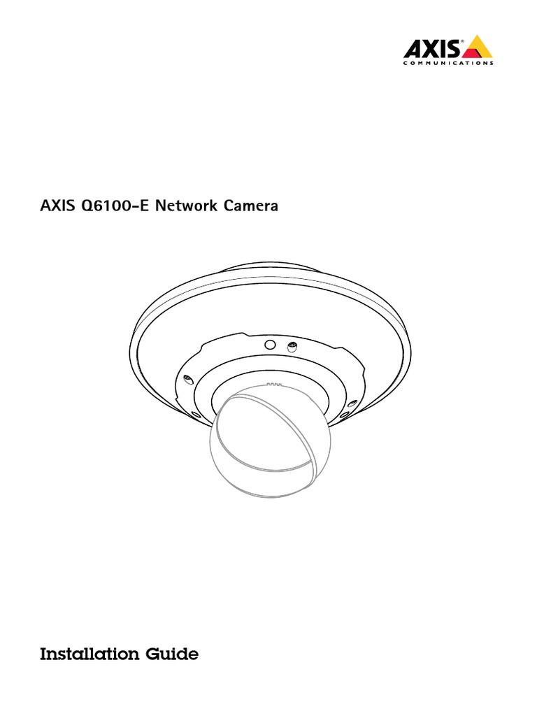Axis q6100 e Installation Guide en US 334251 | PDF | Electromagnetic ...