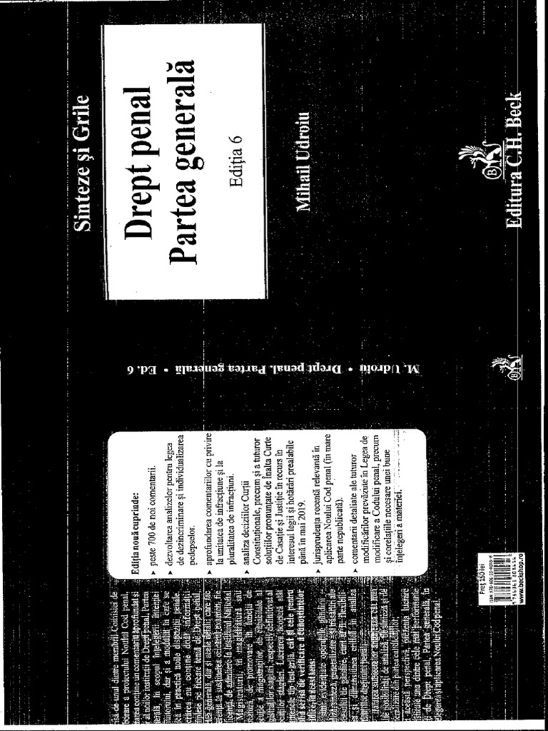Mihail Udroiu - Drept Penal - Partea Generala - 2019 PDF | PDF
