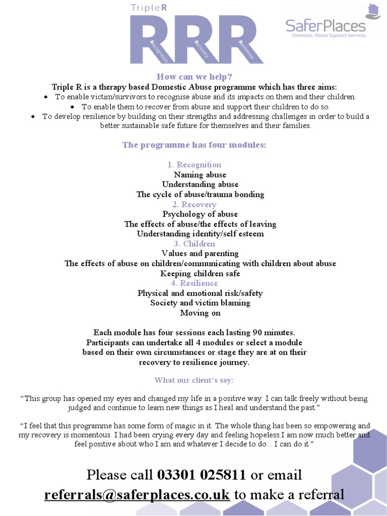 RRR Poster | PDF | Psychological Resilience | Psychological Trauma