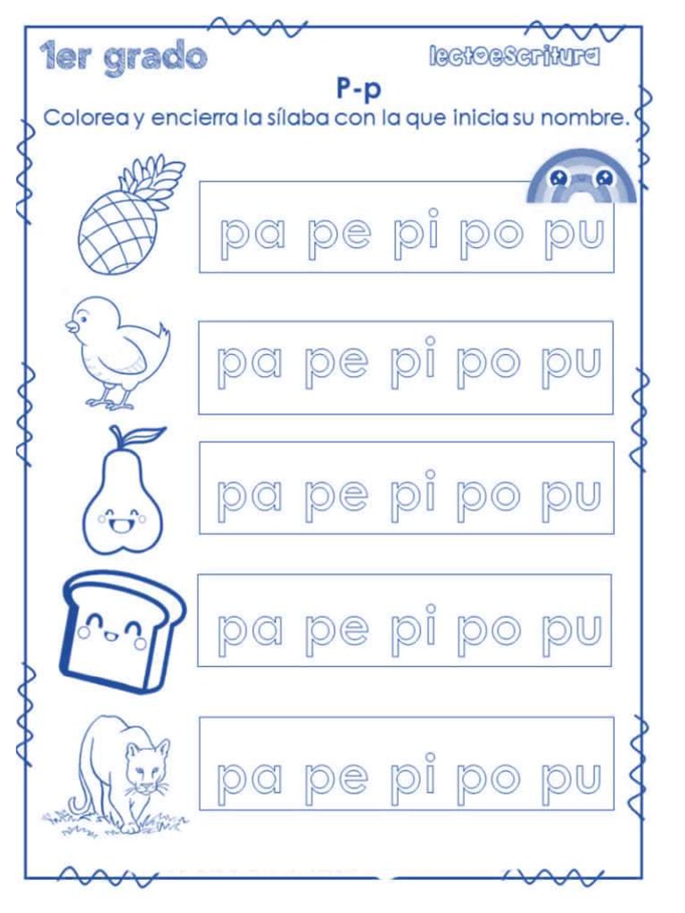 Actividad La Letra P | PDF